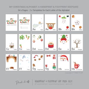 A-Z ABC Christmas Alphabet Handprint Footprint Craft Art Book / Baby ...