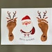 Santa Reindeer Footprint Art Craft Activity Merry Christmas Baby Kids ...