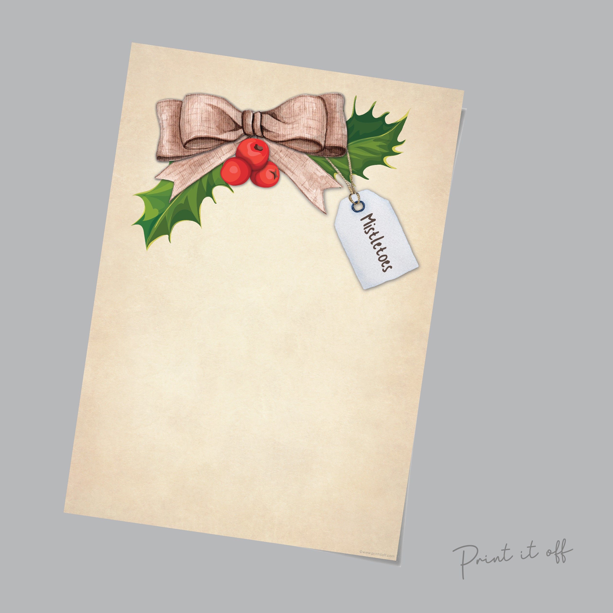 Mistletoes Mistle-toes Footprint Art Craft / Christmas Xmas / - Etsy