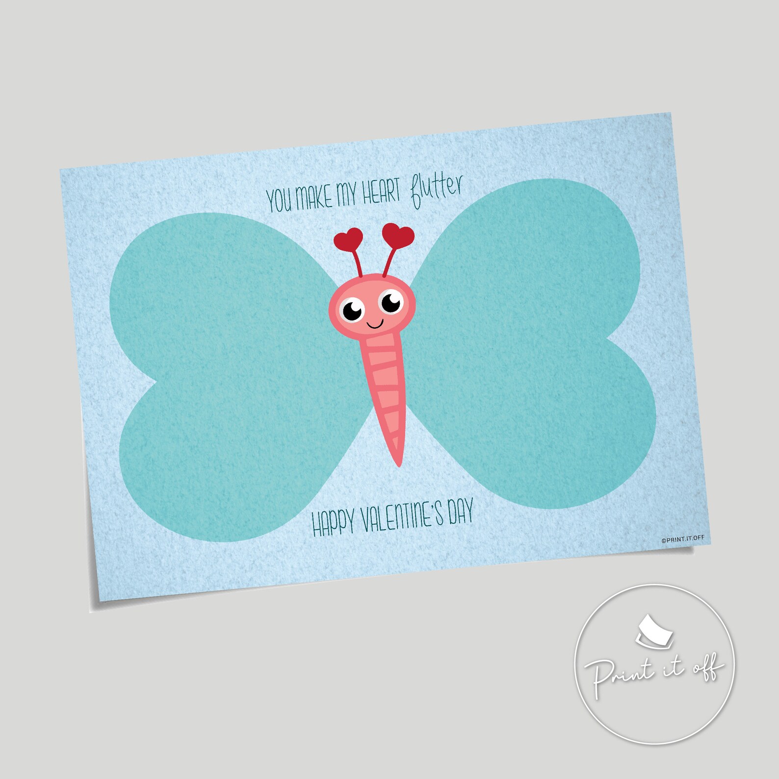 You Make My Heart Flutter / Handprint Butterfly / Happy | Etsy