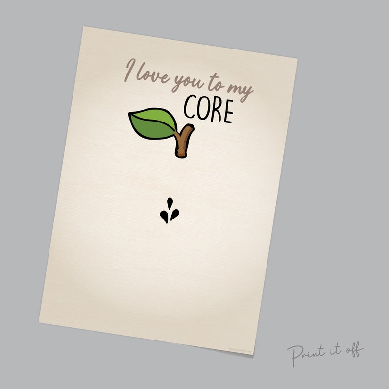 I Love You to My Core / Footprint Art / Apple Foot Valentine / DIY Gift ...