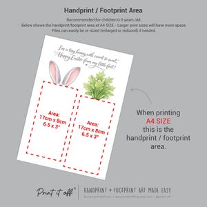 Happy Easter - Bunny Carrot Poem Handprint Footprint Feet Art Craft ...