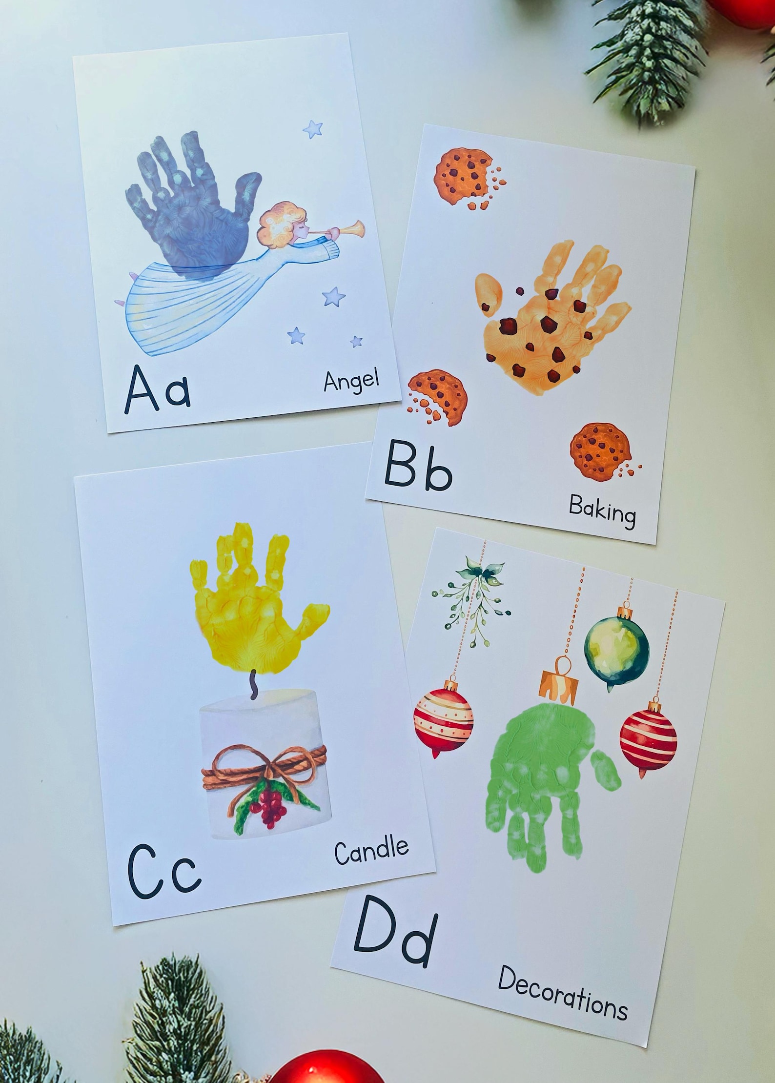 A-Z ABC Christmas Alphabet Handprint Footprint Craft Art Book / Baby ...