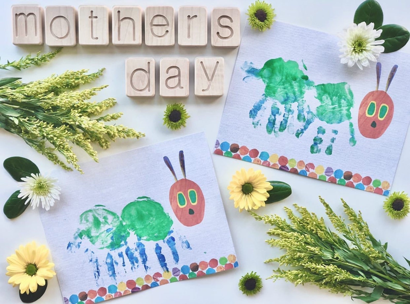 The Hungry Caterpillar / Handprint Footprint DIY Art Craft / - Etsy