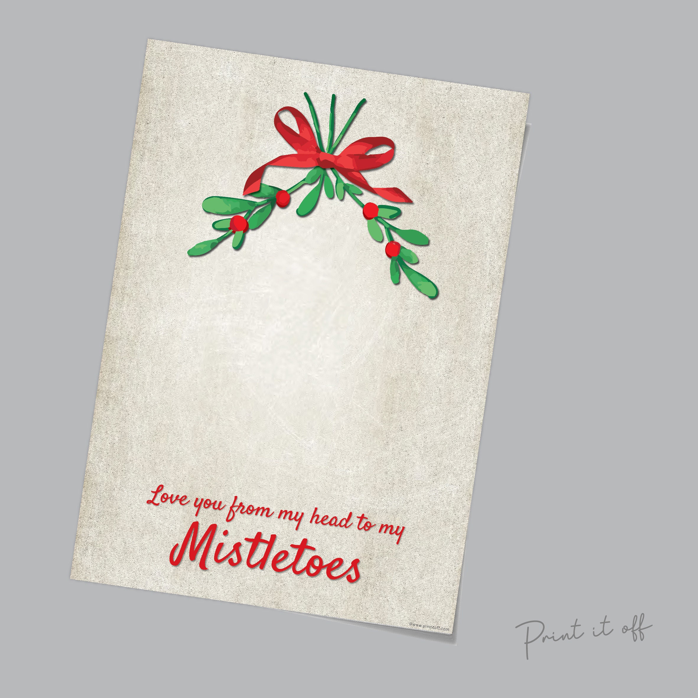 Love You From My Head to My Mistletoes / Christmas Xmas Footprint Art ...
