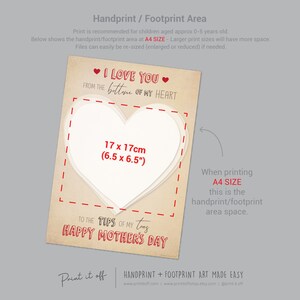 Love You Tips of My Toes Mother's Day / Footprint Feet Foot Art Craft ...