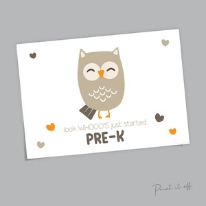 Pre-k Owl Handprint Hand Art / First Day Starting School Prek Prekindy ...