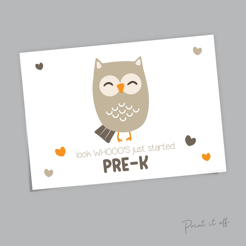 Pre-k Owl Handprint Hand Art / First Day Starting School Prek - Etsy