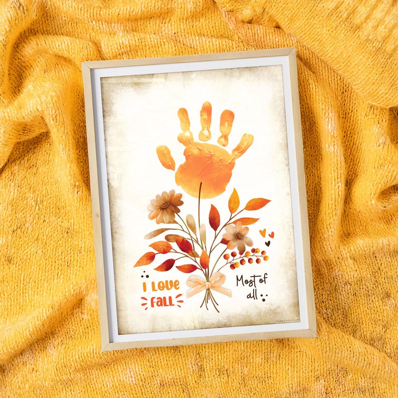 Fall Handprint Footprint Art: Baby Toddler Keepsake (digital Download ...