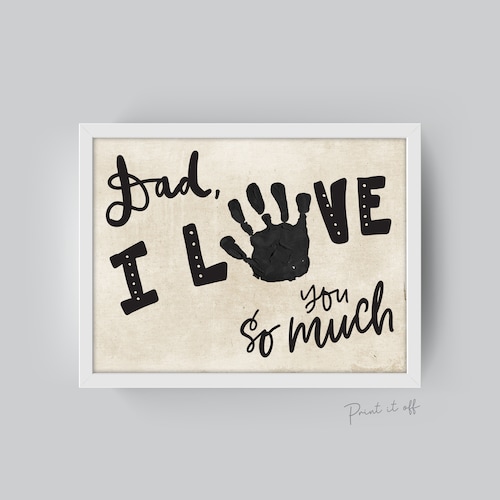 Kids Handprint Art Printable Fathers Day Card From Baby Look - Etsy