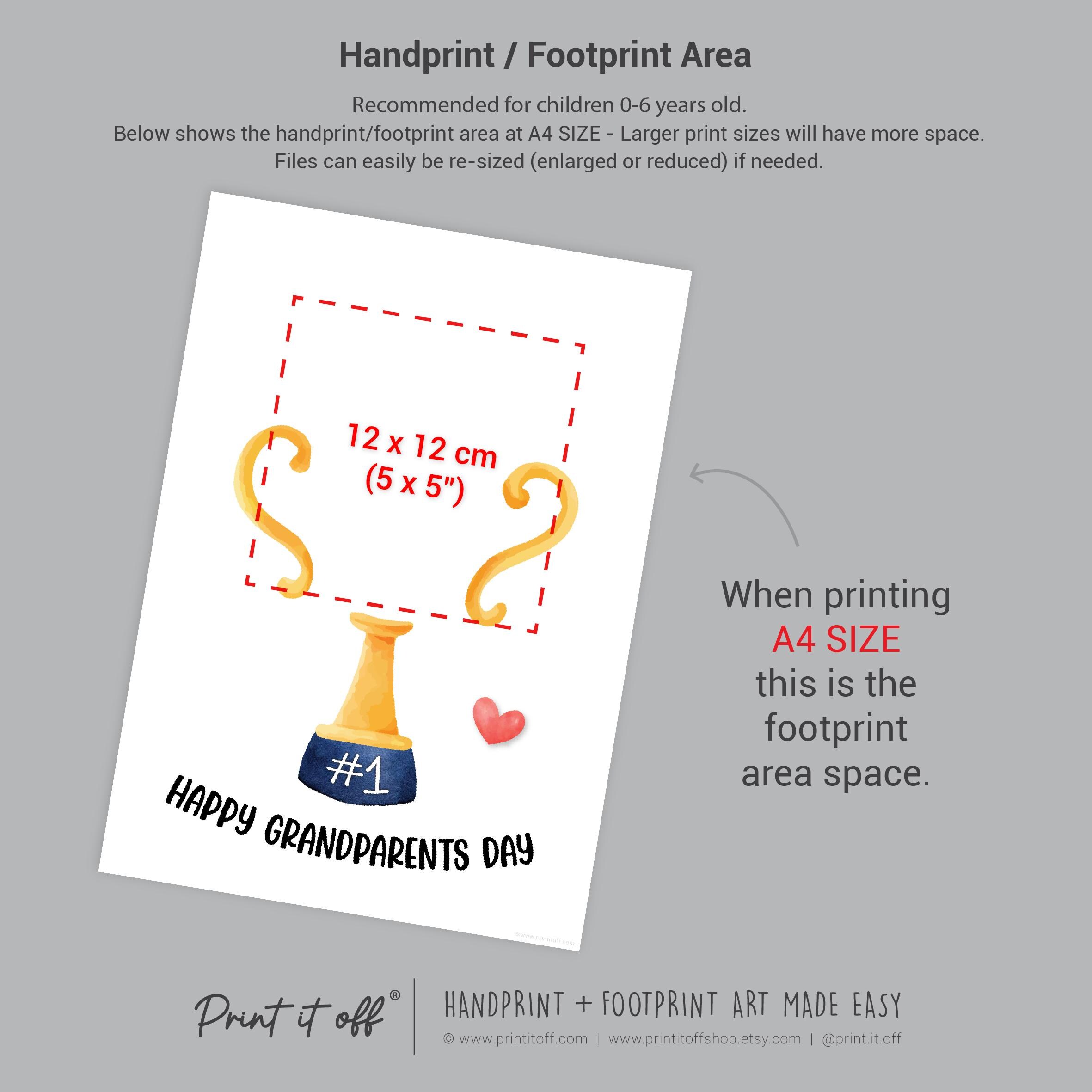 Trophy #1 Happy Grandparents Day Handprint Art Craft Award Cup / Kids ...