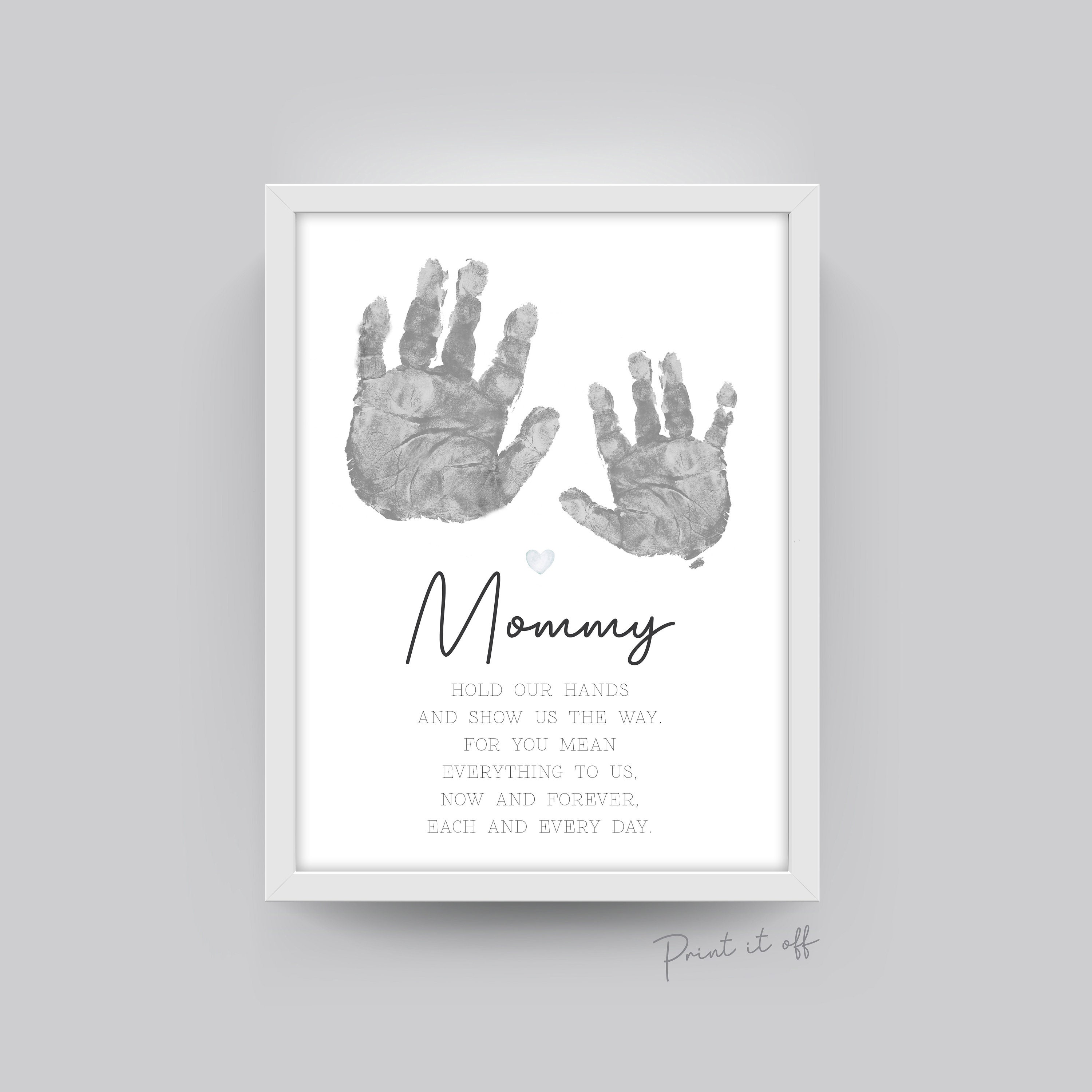 Mommy Handprint Poem / Siblings Hand Art Craft Mom Mother's Day ...