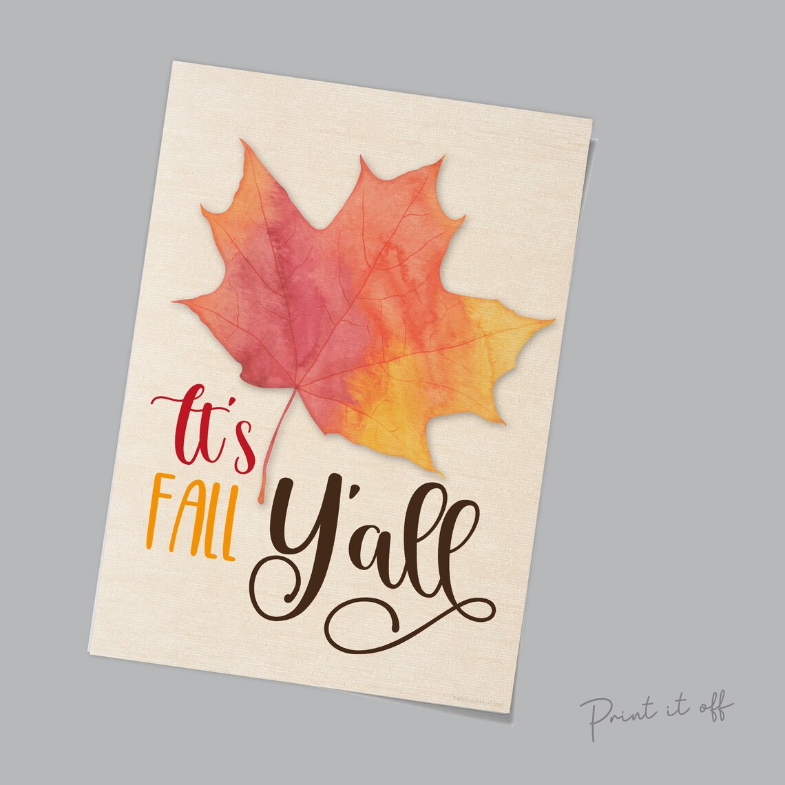 It's Fall Y'all Leaf Handprint Hand Art Craft / Autumn - Etsy