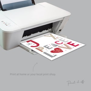 Joy Peace Love Christmas Handprint Xmas Art Craft Baby Toddler Hand DIY ...