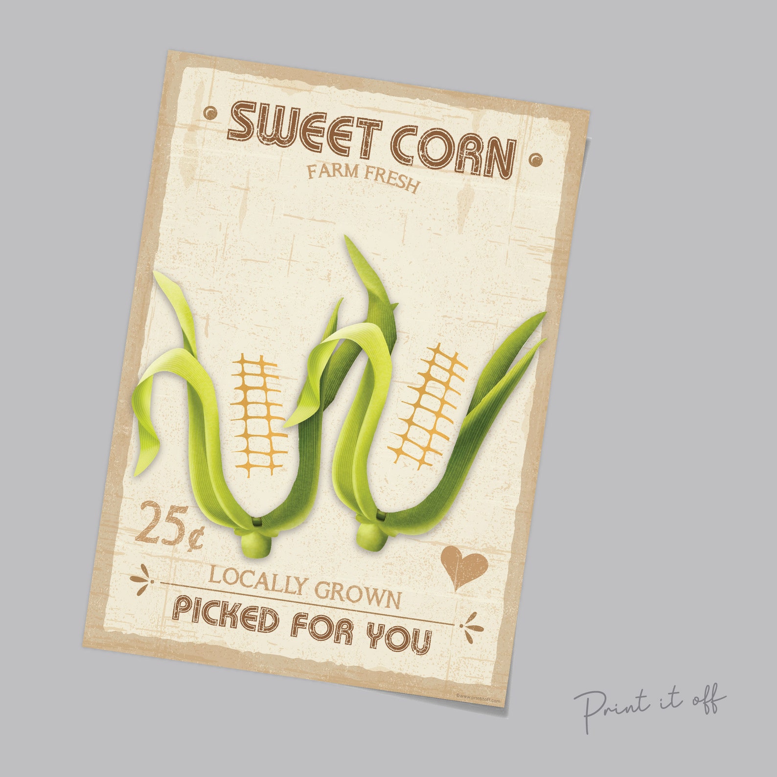 Farm Sign Sweet Corn / Footprint Handprint Feet Art Craft / Kids Baby ...