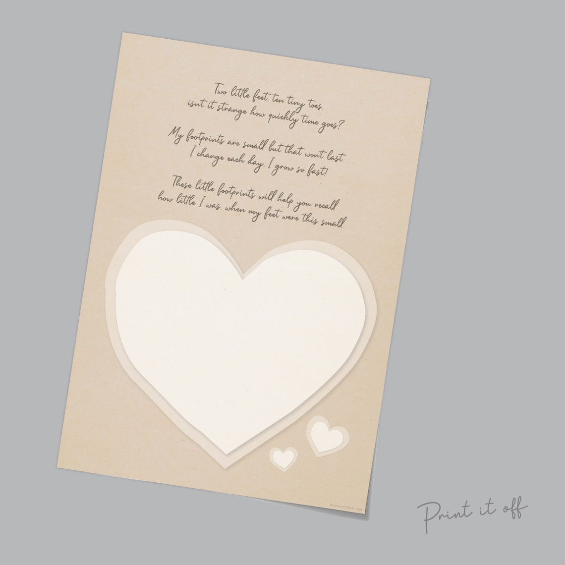 Footprint Poem / Two Feet, Ten Little Toes / Valentine's Day / Feet ...