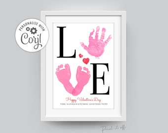 Growing Flower EDITABLE / Handprint Hand Art Craft / Mother's Father's ...