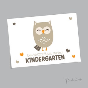 Owl Kindergarten / First Day of School Kindy / Handprint Hand Art Craft ...