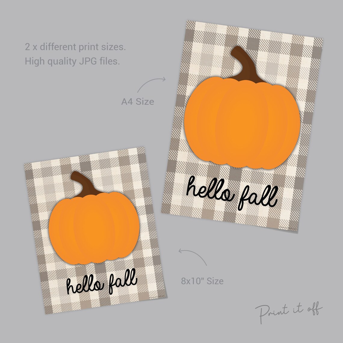 Hello Fall Pumpkin Handprint Footprint Art Craft / First Fall - Etsy