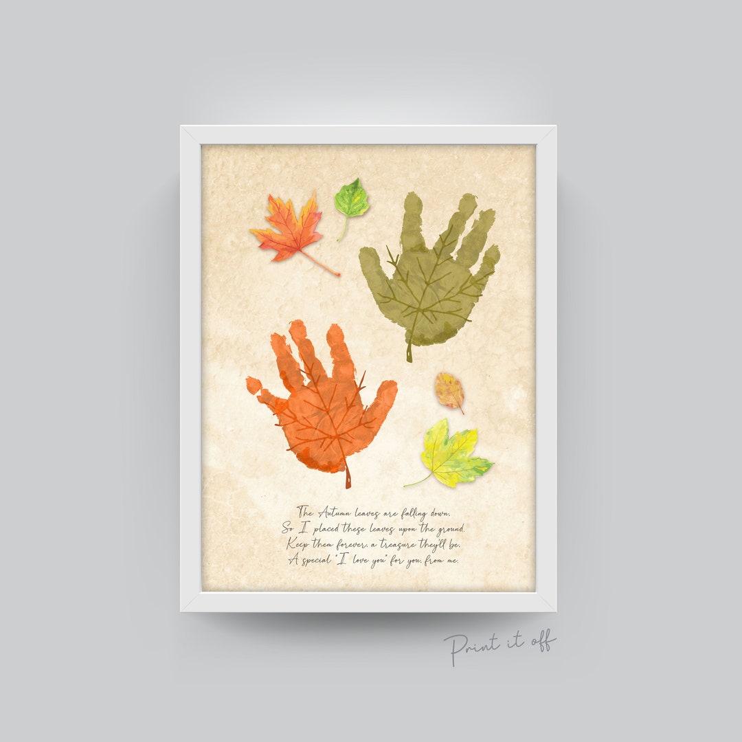 Autumn Fall Poem / Handprint Art / Leaves Leafs Season / Thanksgiving ...