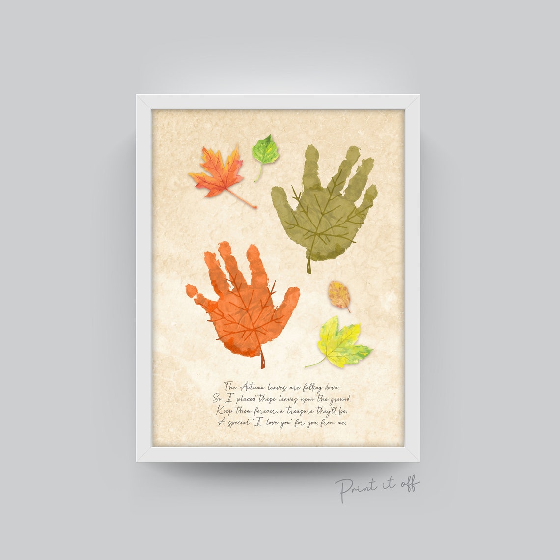Autumn Fall Poem / Handprint Art / Leaves Leafs Season / - Etsy