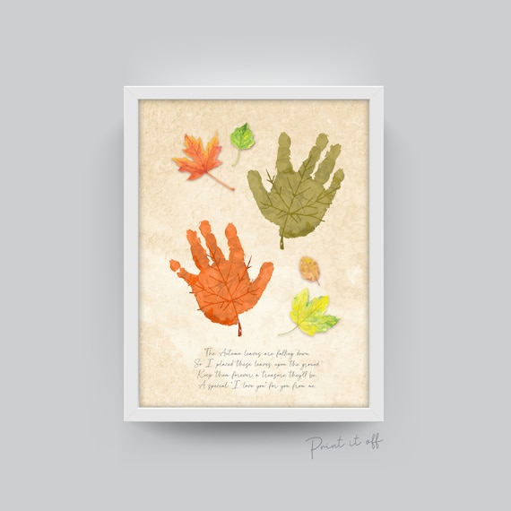 Autumn Fall Poem / Handprint Art / Leaves Leafs Season / - Etsy