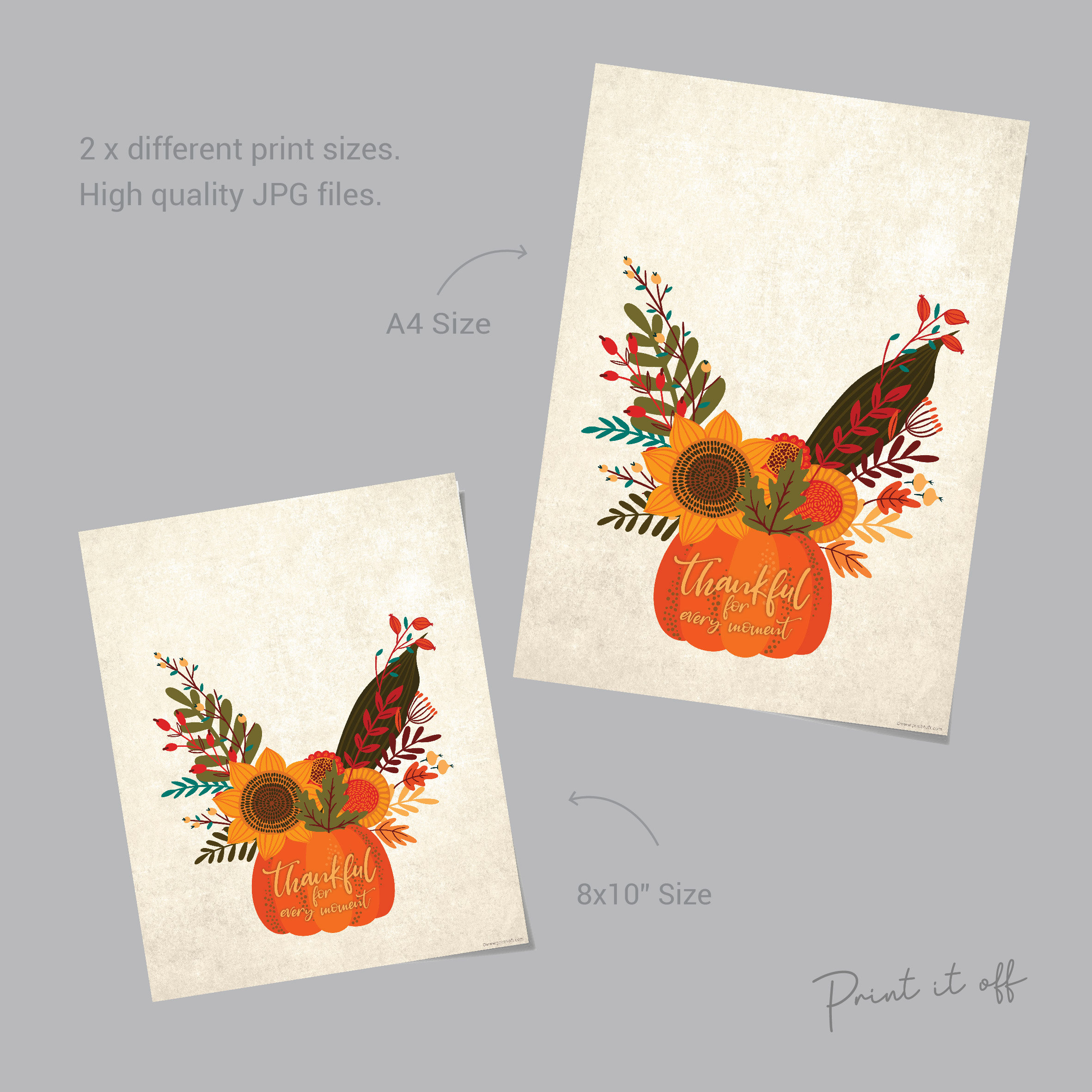 Pumpkin Flower Handprint Art / Autumn Thanksgiving Thankful / Child ...
