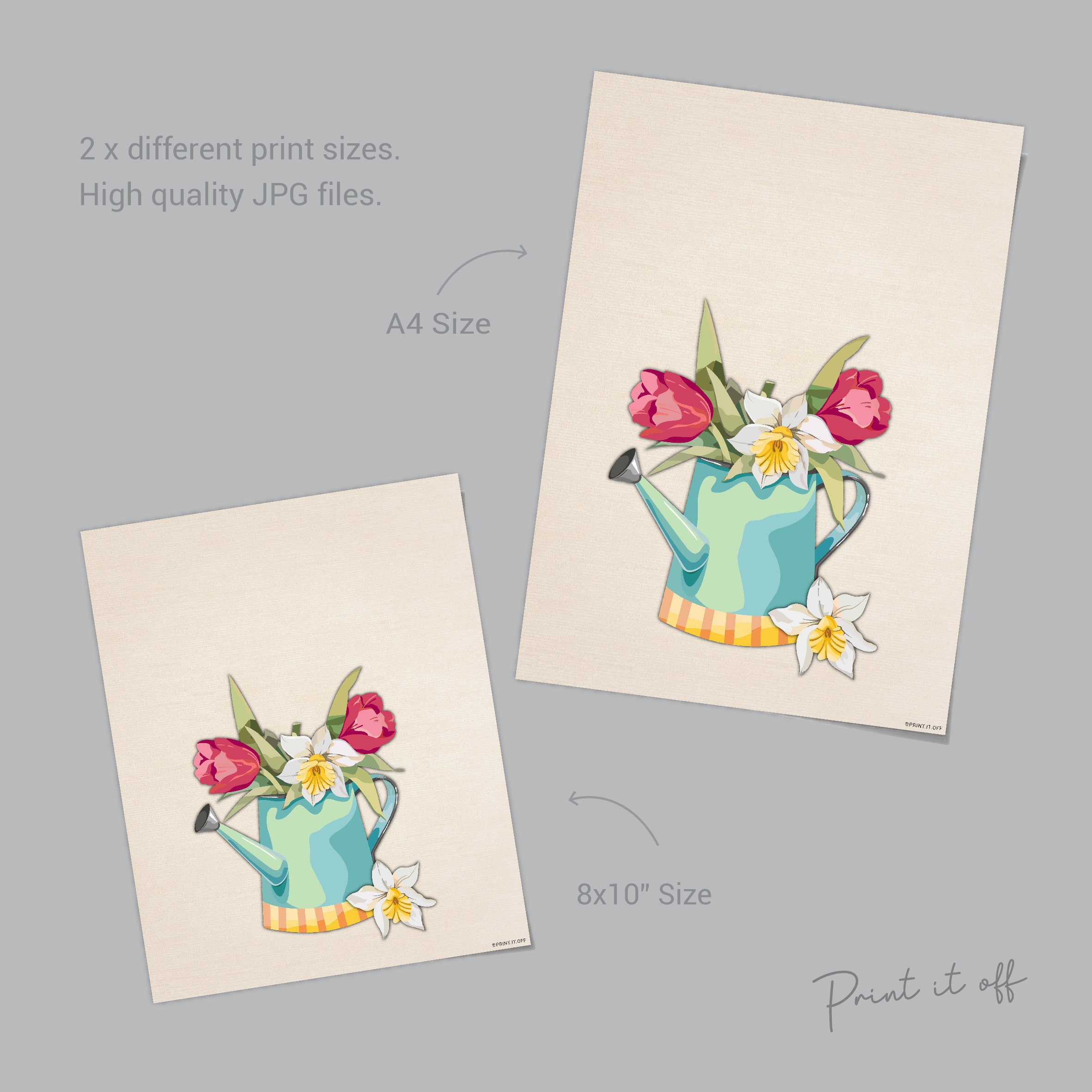 Handprint Watering Can Flowers / Handprint Art / Kids Baby | Etsy