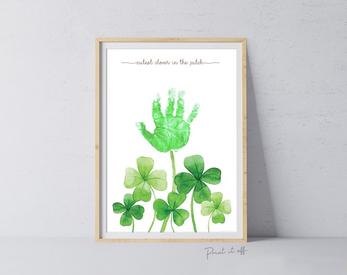 Our Lucky Charm / Handprint Footprint Craft / St Patrick's Day Clover ...