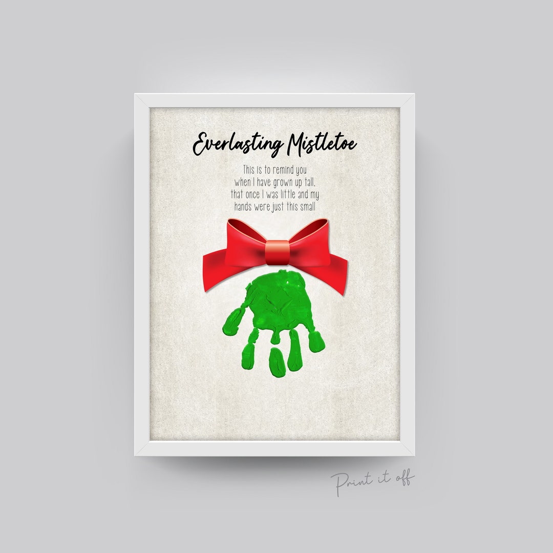 Everlasting Mistletoe Handprint / Baby Toddler Kids Art Craft / First ...