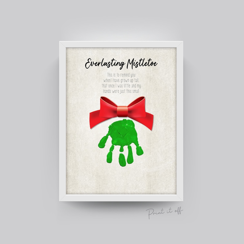 Everlasting Mistletoe Handprint / Baby Toddler Kids Art Craft - Etsy