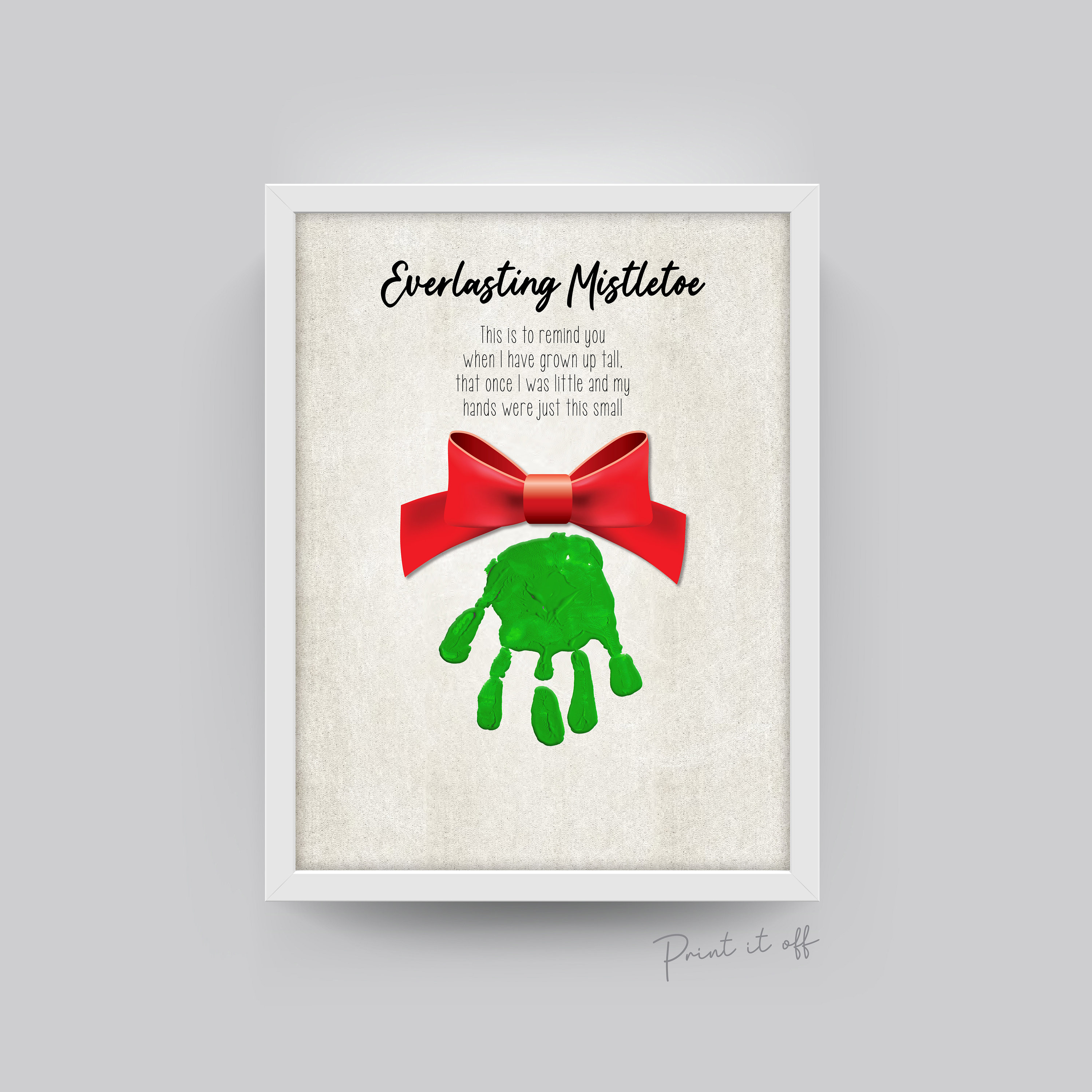 Everlasting Mistletoe Handprint / Baby Toddler Kids Art Craft - Etsy