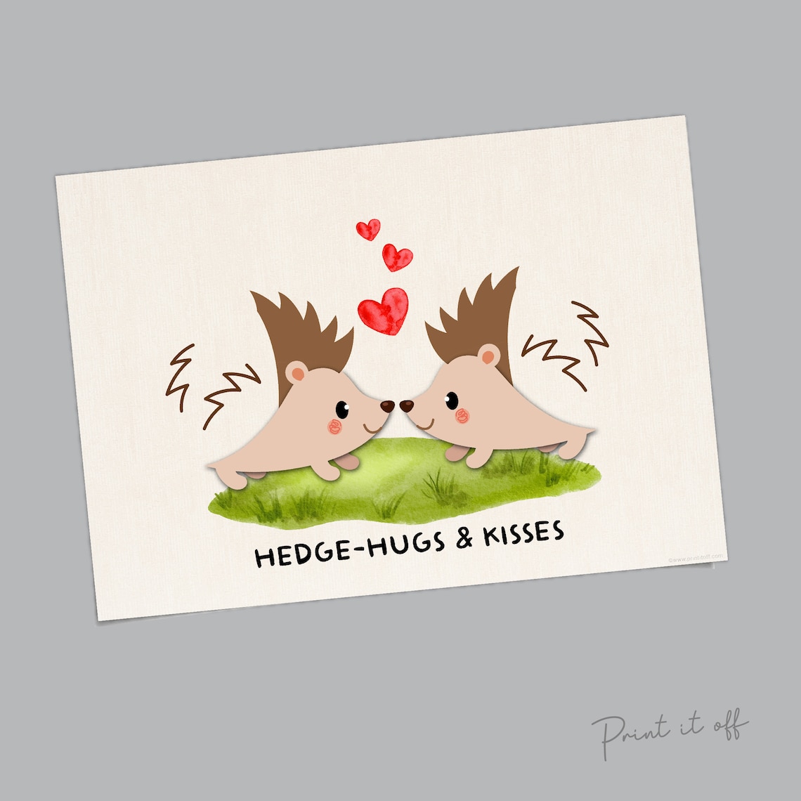 Hedge-hugs & Kisses Handprint Art Craft / Valentines Love - Etsy