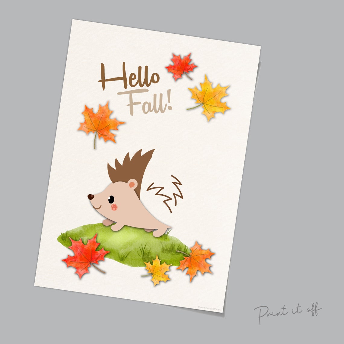Hello Fall Hedgehog Handprint Hand Art Craft / First Fall - Etsy