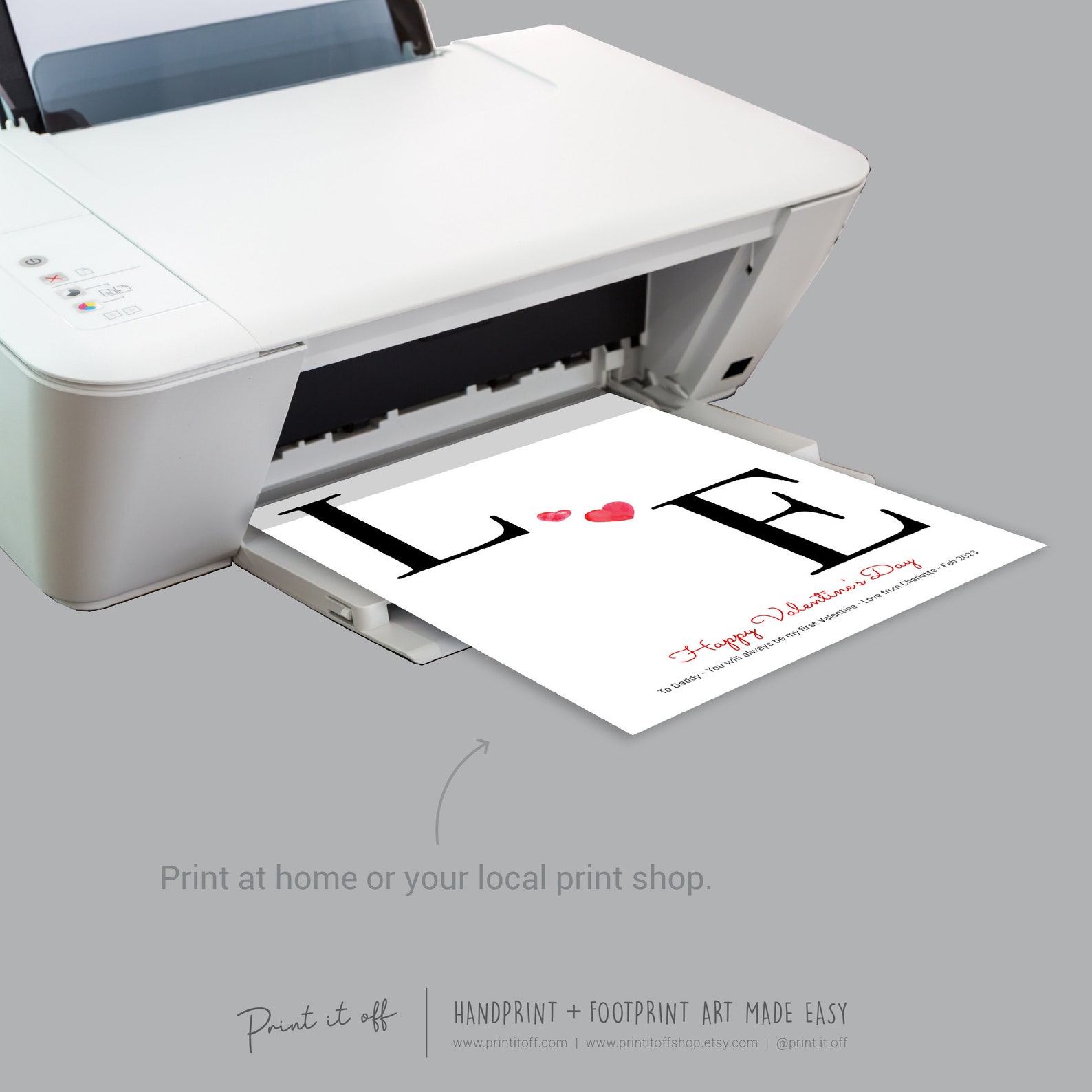 Love EDITABLE / Handprint Footprint Art Craft / - Etsy Australia