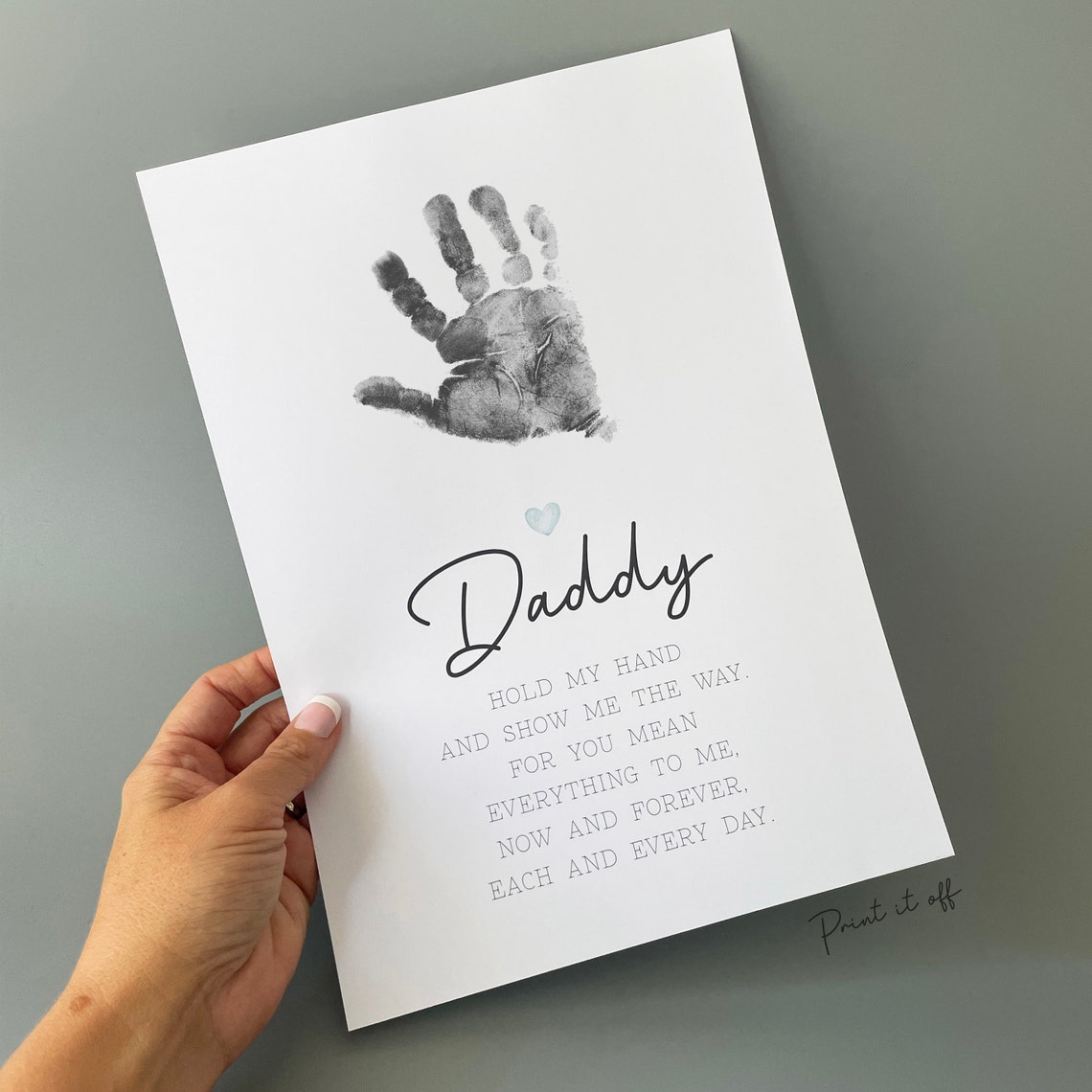 Daddy Handprint Poem / Hand Art Craft Dad Father's Day - Etsy