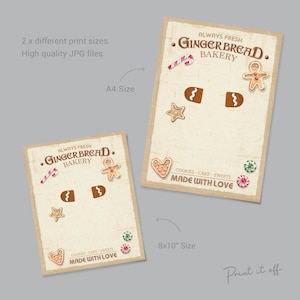 Gingerbread Man Bakery Sign Footprint Handprint Art Craft / First ...