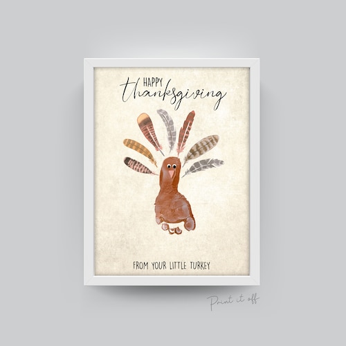 Turkey Handprint Art / Happy Thanksgiving Fall Autumn / - Etsy