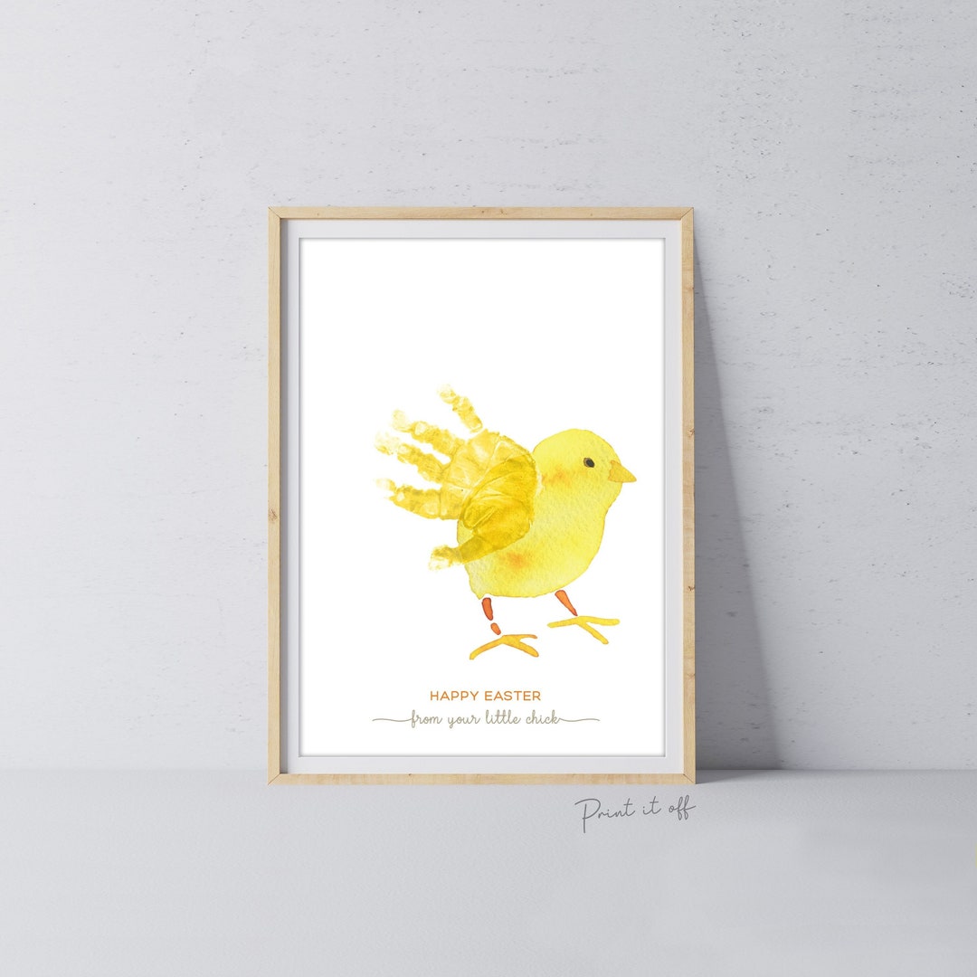 Your Little Chick Handprint Hand Craft Art / Chicken Happy Easter / DIY ...