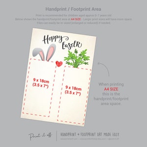 Hoppy Happy Easter Bunny Carrot / Footprint Handprint Hand Feet Foot ...