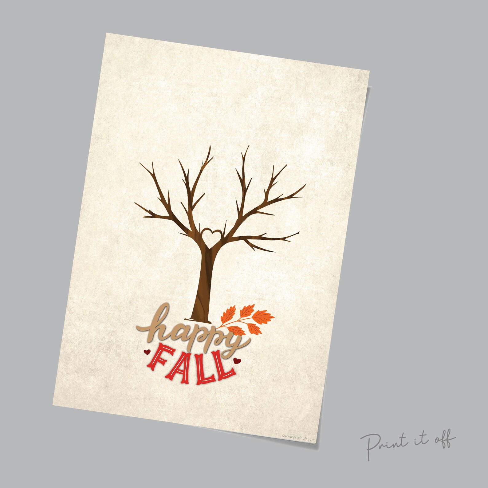 Autumn Tree / Handprint Art / Leaves Leafs Season / Happy Fall - Etsy