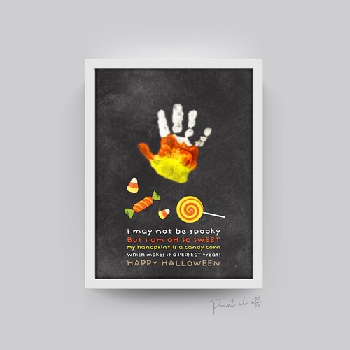 Halloween Handprint Footprint Pack / Craft Art Baby Toddler - Etsy