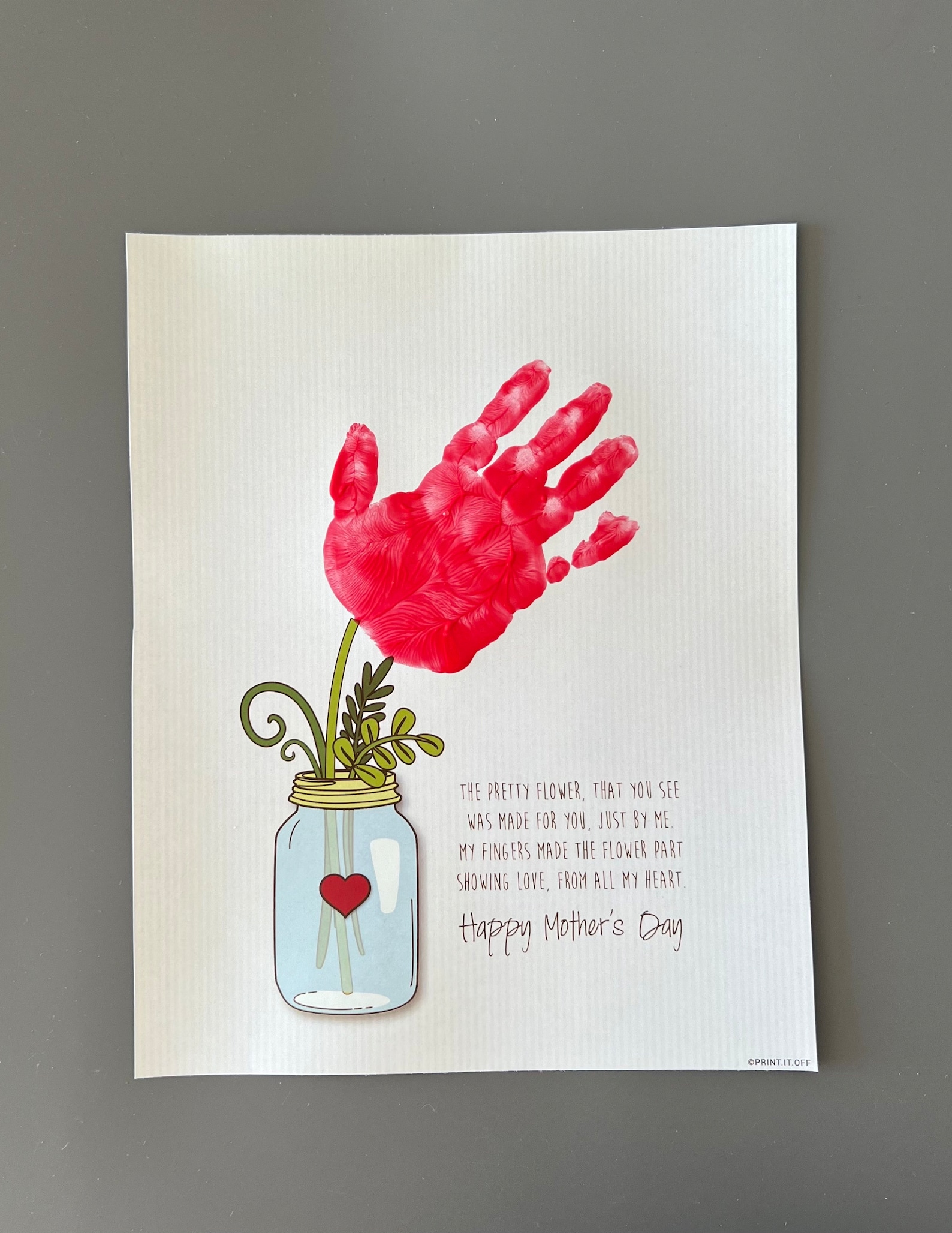 Handprint Art Flower Jar / Keepsake Craft / Happy Mother's Day / Mom ...