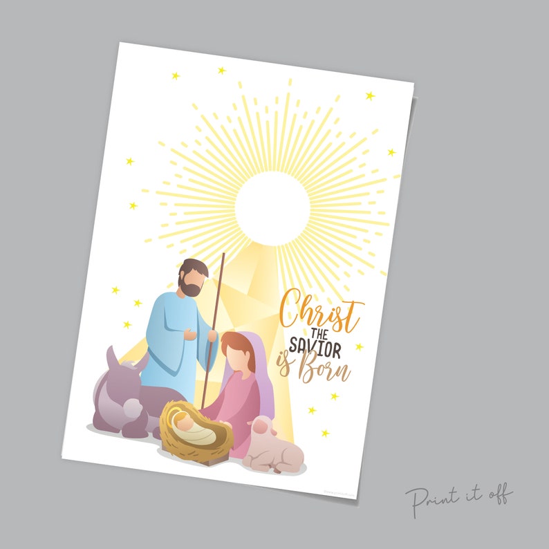 Christ is Born / Baby Jesus Christian Handprint Craft / - Etsy