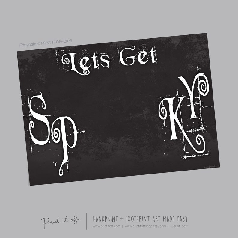 Let's Get Spooky Ghost / Footprint Handprint Foot Hand Halloween Art ...