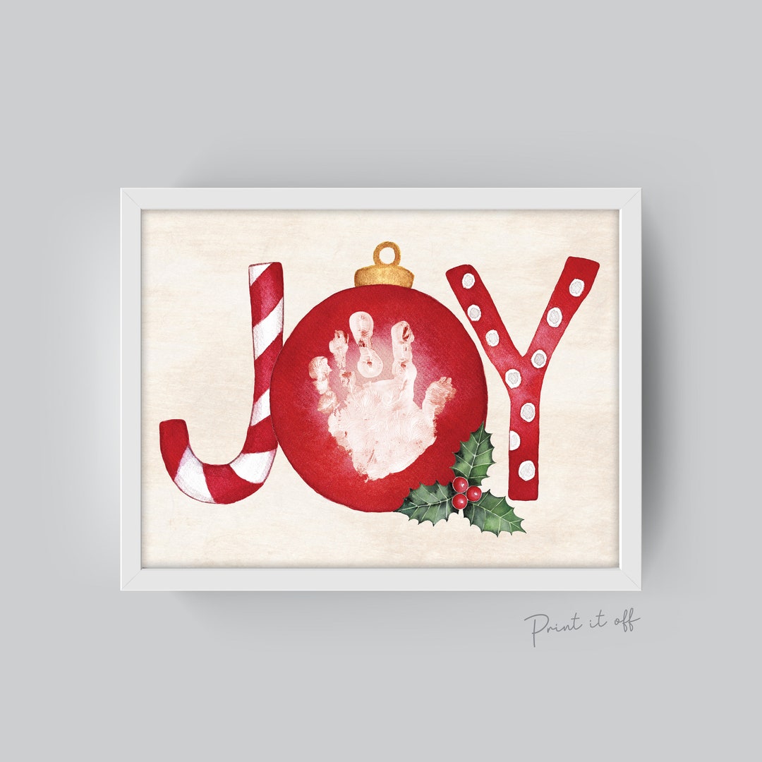 Joy / Christmas Xmas Handprint Art Craft / Baby Kids Toddler Hands Hand ...