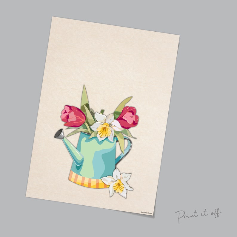 Handprint Watering Can Flowers / Handprint Art / Kids Baby | Etsy