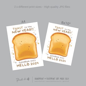 New Years 2024 Art Craft / Handprint Footprint Toast / Baby Kids ...