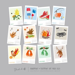 2024 Handprint Footprint Calendar Art Craft / DIY Gift Child Baby Kids ...