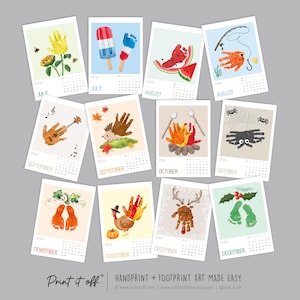 2026 Handprint Footprint Calendar Art Craft / DIY Gift Child Baby Kids ...